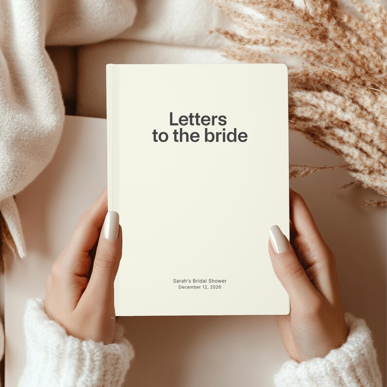 Minimalist Personalized Letters to the Bride Book Bridal Shower Gift ...