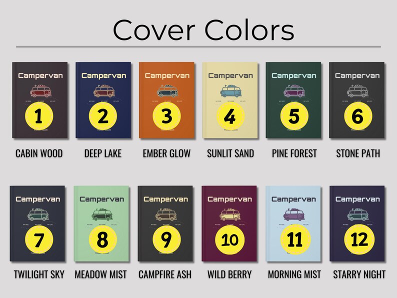 Personalized Campervan Travel Journal Sunlit Sand #4 Notebook Gift for ...
