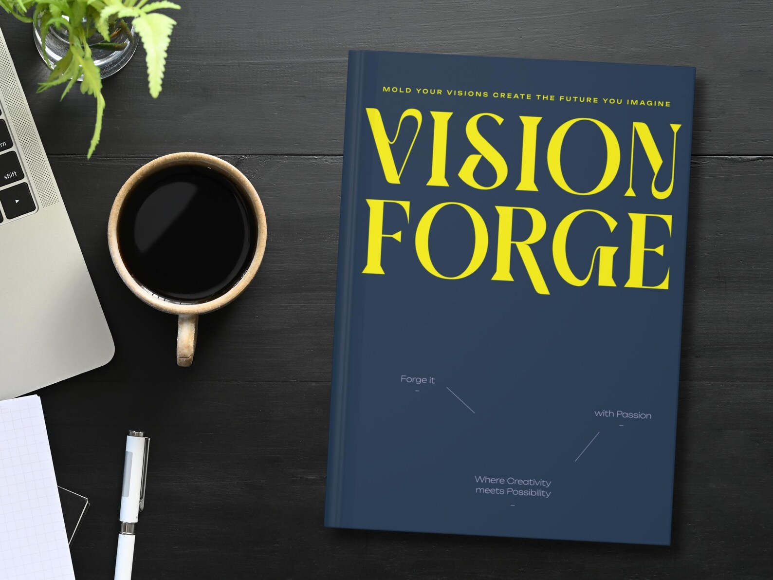 Slateblue Vision Forge Inspirational Journal Minimalist Notebook ...