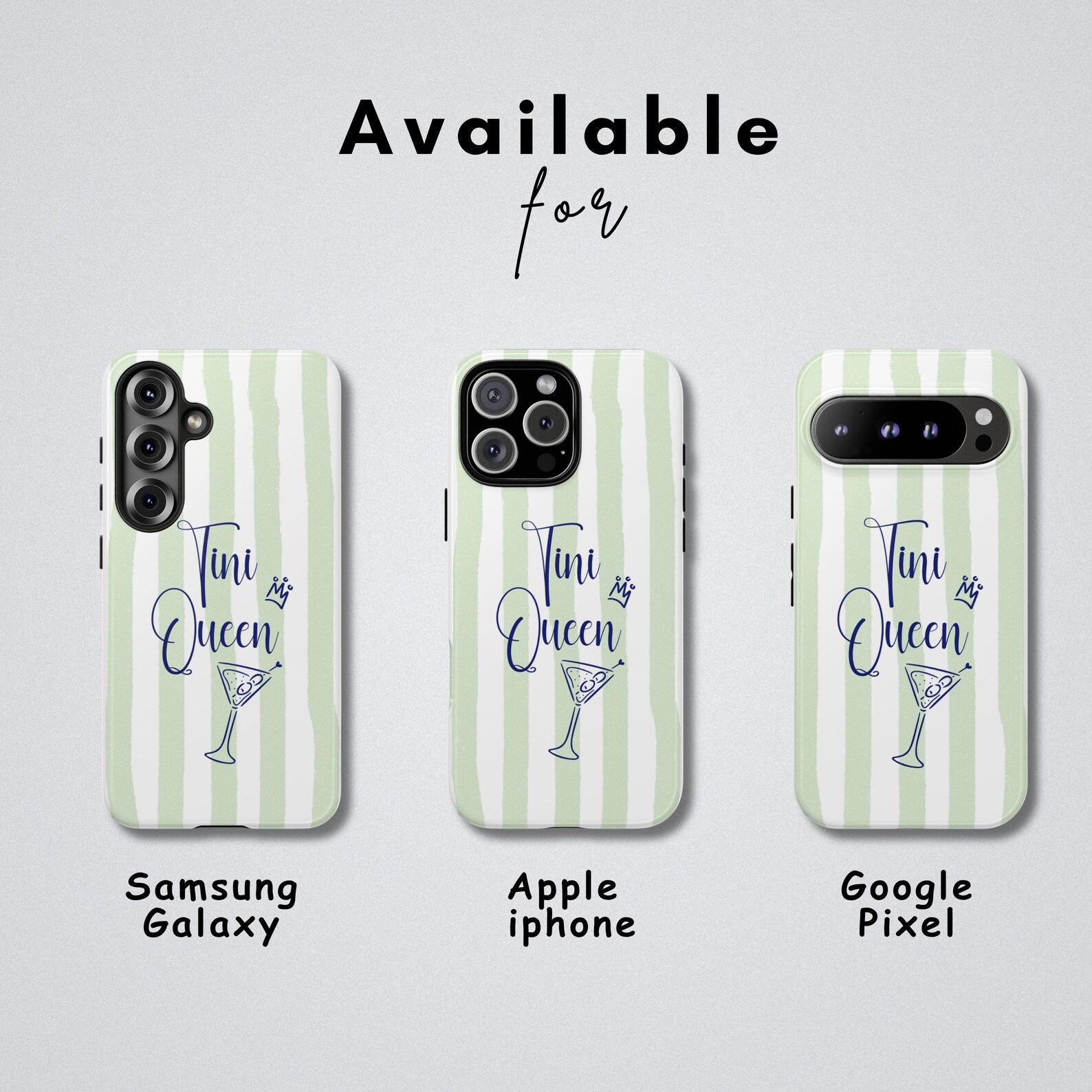 Tini Queen Striped Girly iPhone Case 15 16 Cute Aesthetic Doodle iPhone ...