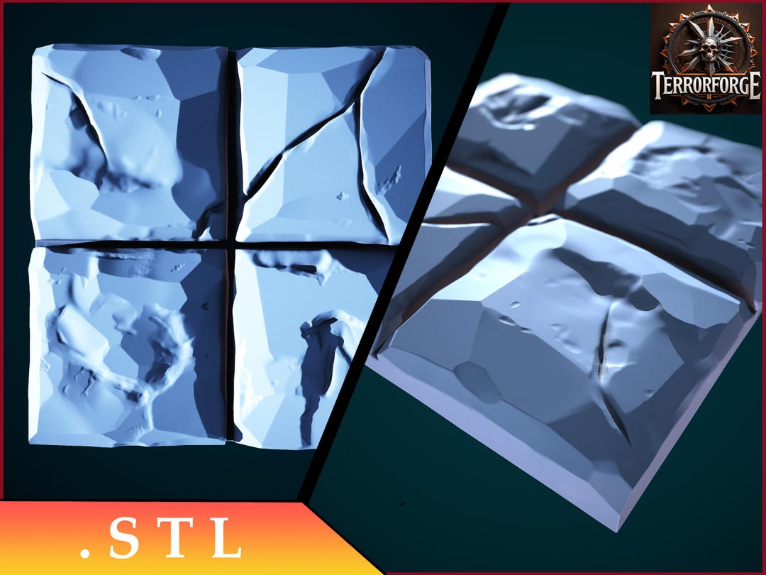 Modular Dungeon Tile Set (style 1) | STL Print File | 3D Printing | Dnd ...