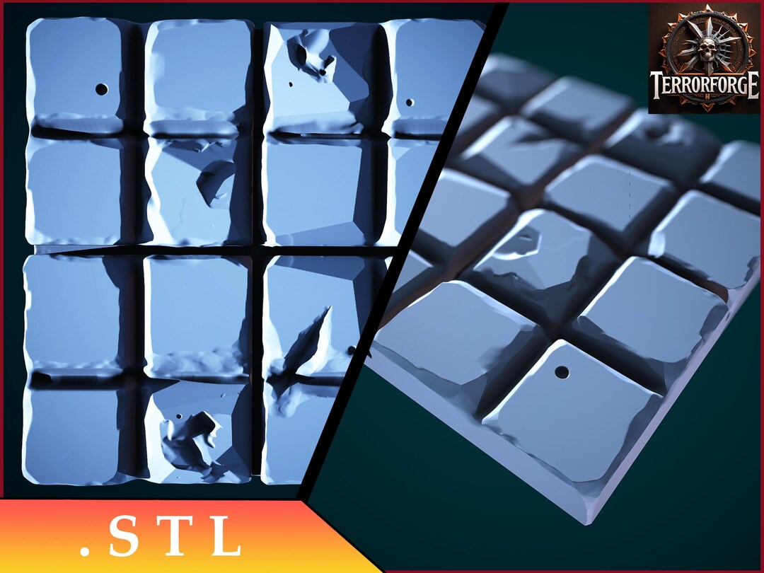 Modular Dungeon Tile Set (style 2) | STL Print File | 3D Printing | Dnd ...