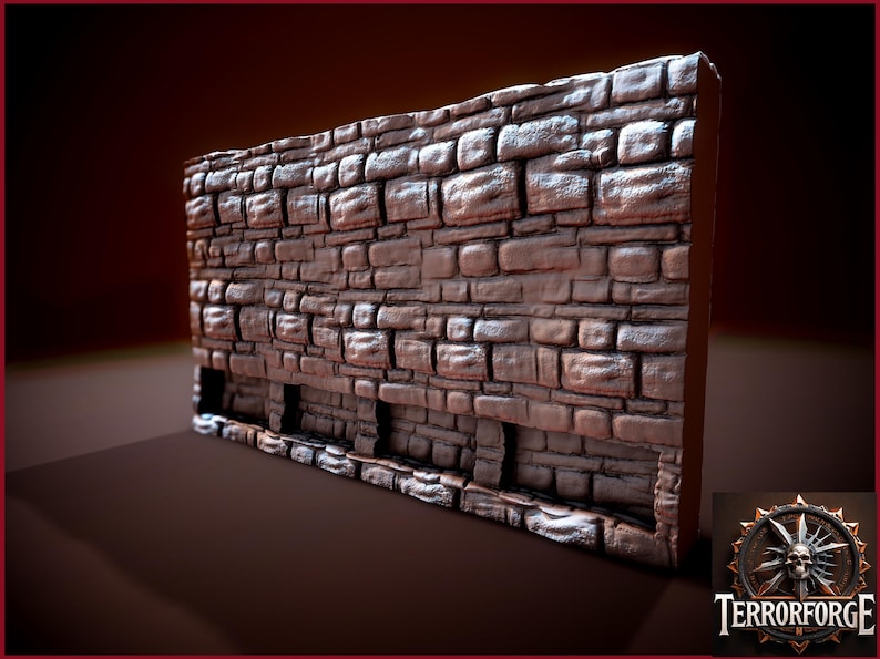 Style 1 | 6-piece Dnd Wall Set | STL Print File | 3D Printing | Dnd ...