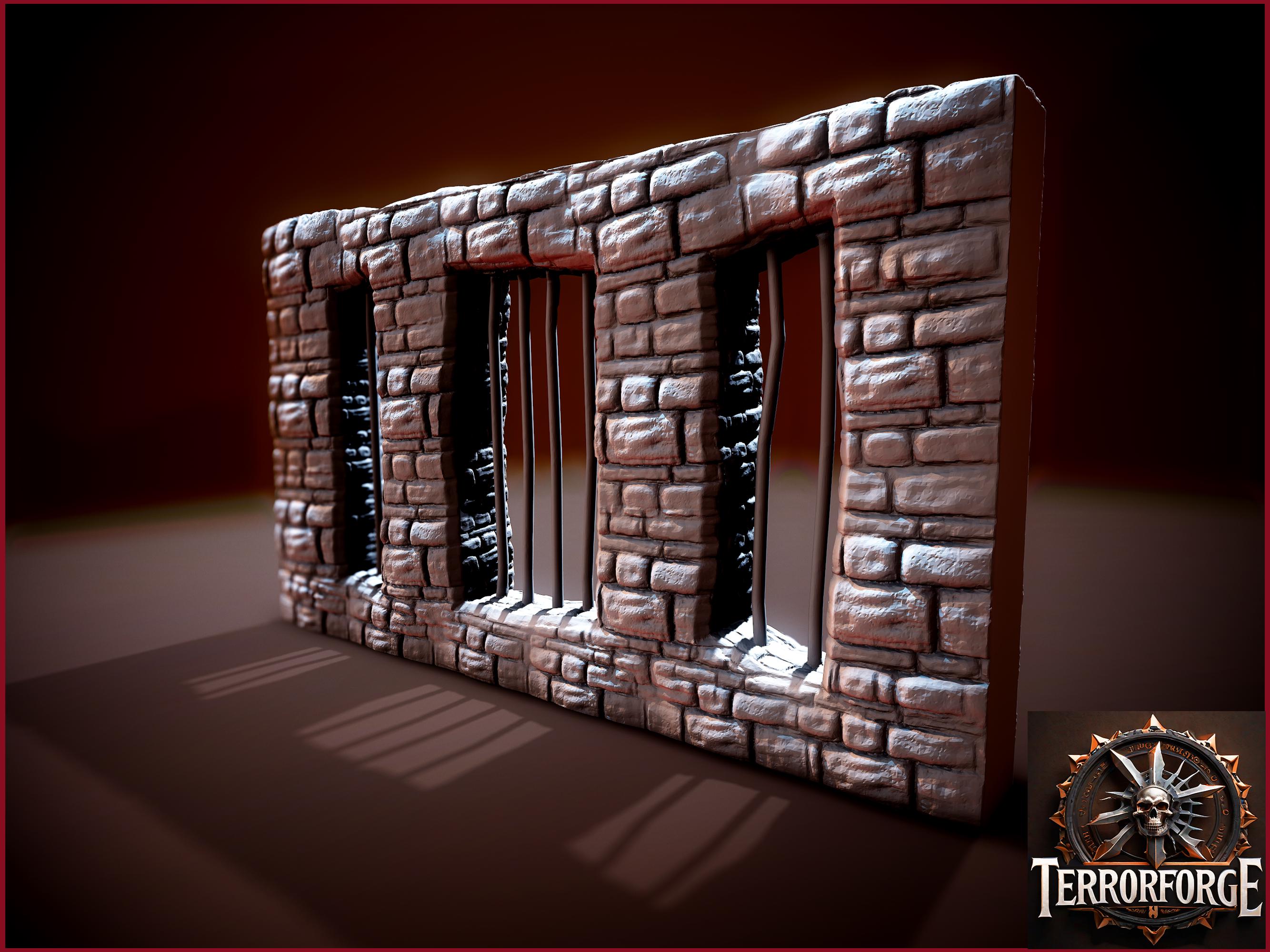 Set of 6 Modular Dungeon Walls style 1 STL File Dnd D&D RPG Terrain ...