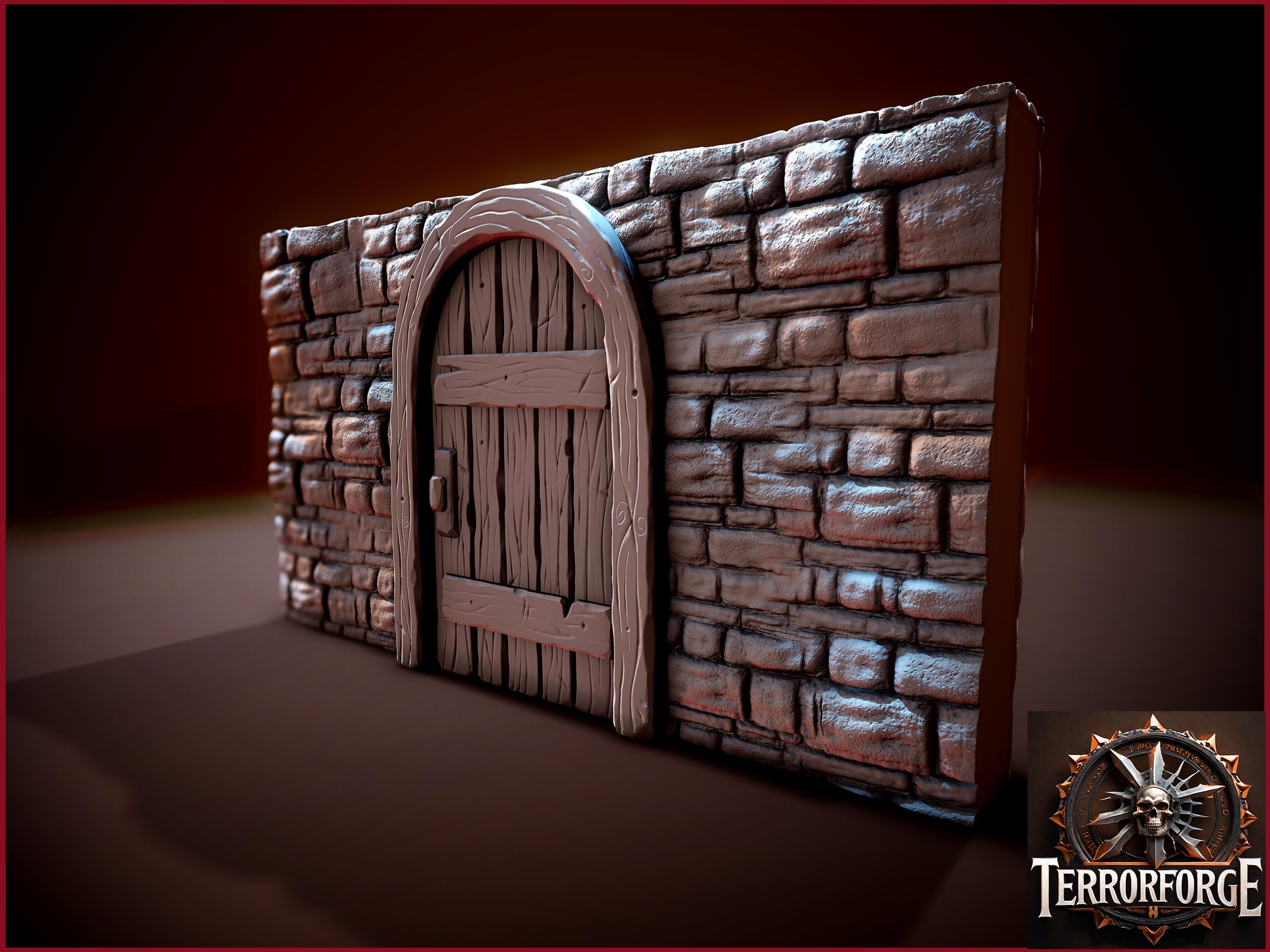 Set of 6 Modular Dungeon Walls style 1 STL File Dnd D&D RPG Terrain ...