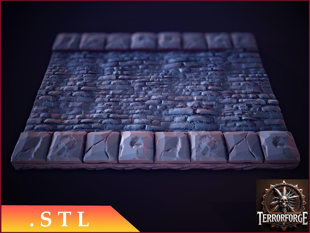 Modular Dungeon Roads STL: 3D Printable Terrain, RPG Tabletop (style 2 ...
