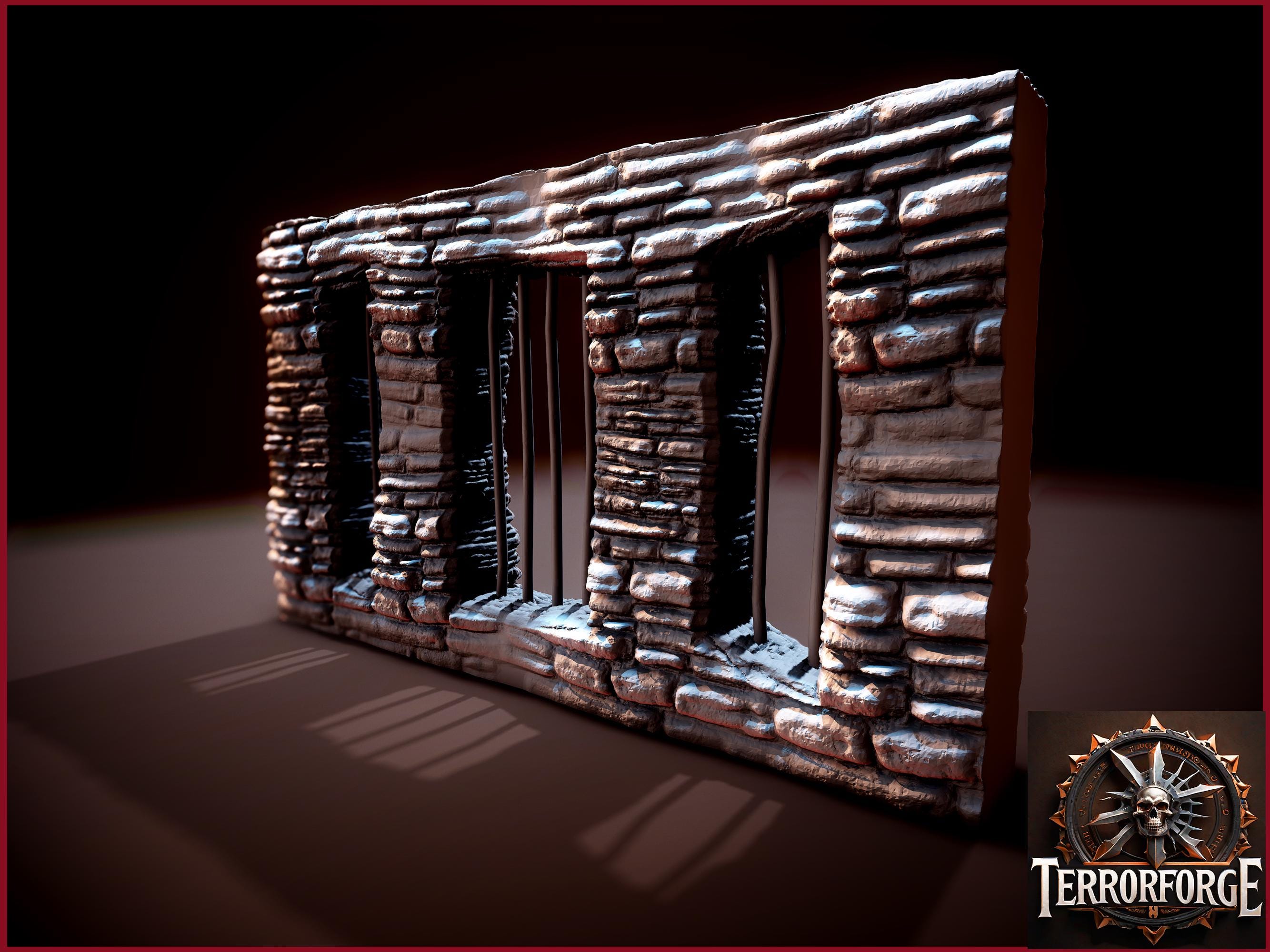 Set of 6 Modular Dungeon Walls style 3 STL File Dnd D&D RPG Terrain ...