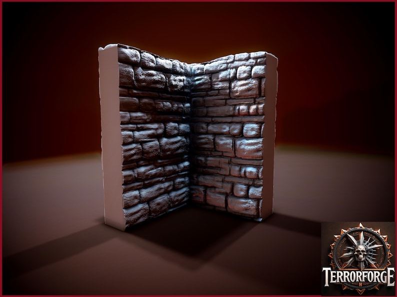 Style 1 | 6-piece Dnd Wall Set | STL Print File | 3D Printing | Dnd ...