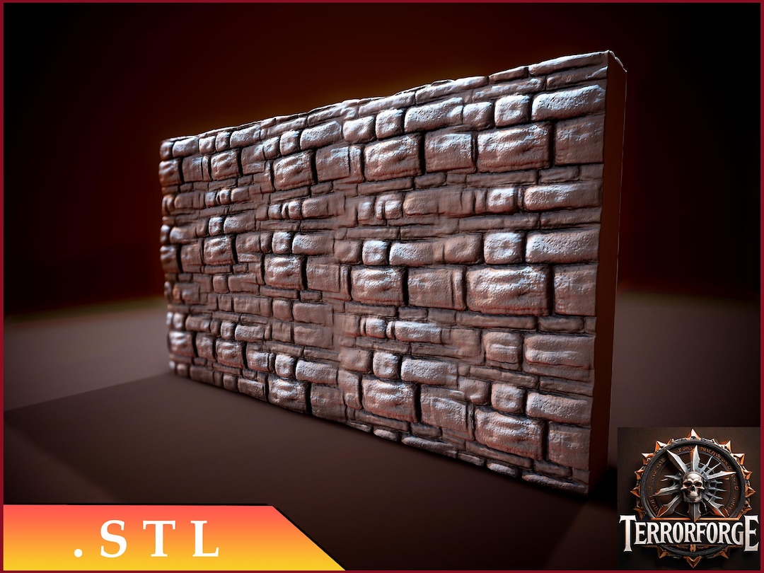 Style 1 | 6-piece Dnd Wall Set | STL Print File | 3D Printing | Dnd ...