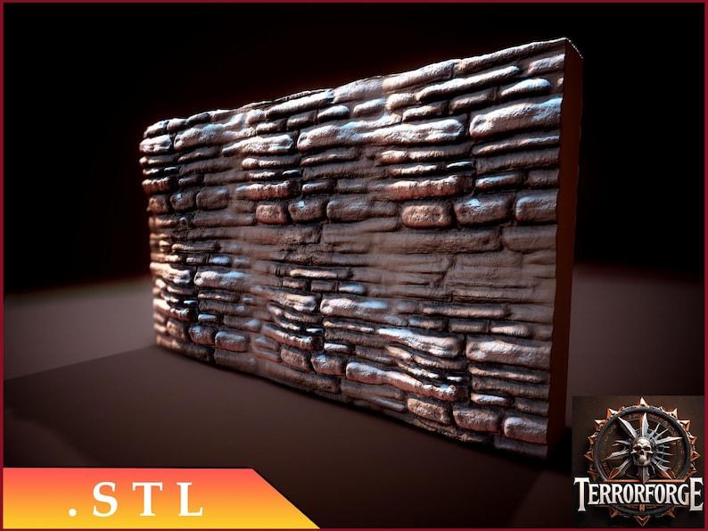 Style 3 | 6-piece Dnd Wall Set | STL Print File | 3D Printing | Dnd ...