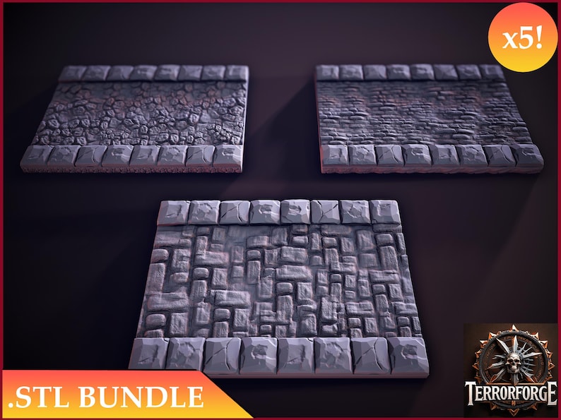 Modular Dungeon Roads: 3D Printable Terrain STL Bundle - Etsy