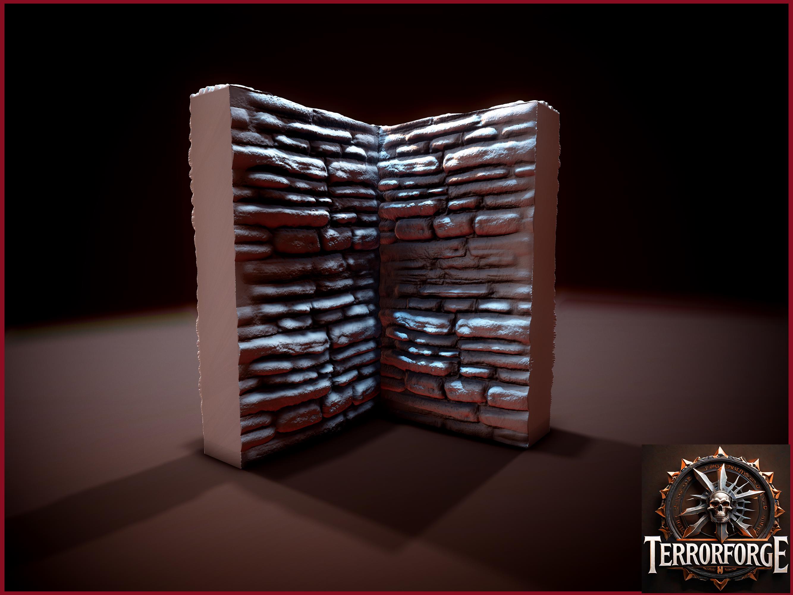 Set of 6 Modular Dungeon Walls style 3 STL File Dnd D&D RPG Terrain ...