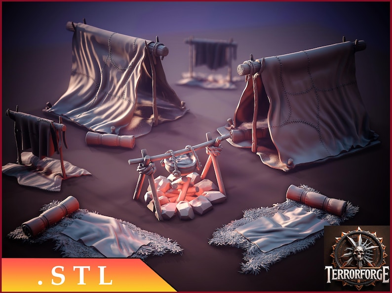Dnd Camping Bundle | STL Print File | 3D Printing | Rpg-tabletop | Camp ...