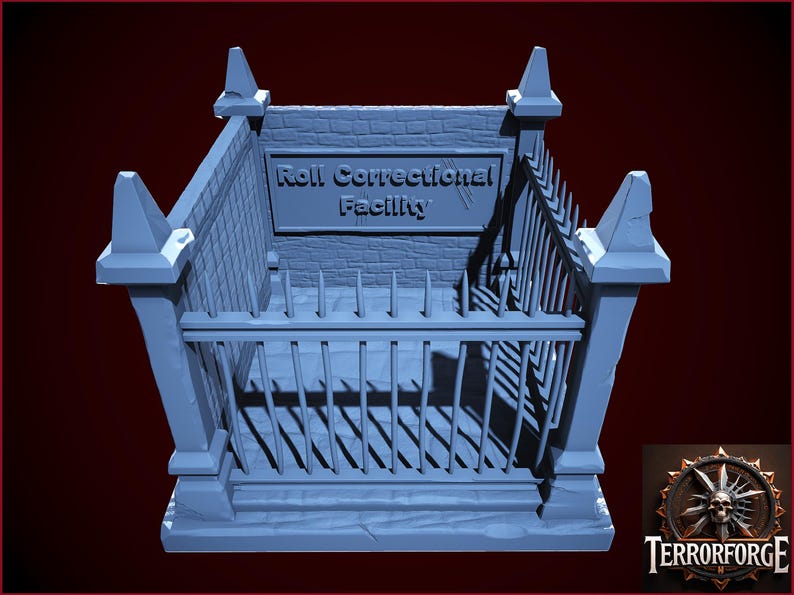 Dice Jail STL: Roll Correctional Facility, Dnd Tabletop (3D Print File ...