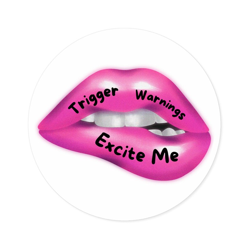 Trigger Warning Round Stickers, Indoor\outdoor - Etsy