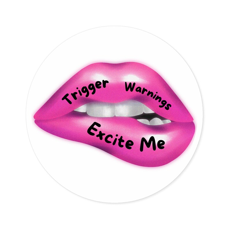 Trigger Warning Round Stickers, Indoor\outdoor - Etsy