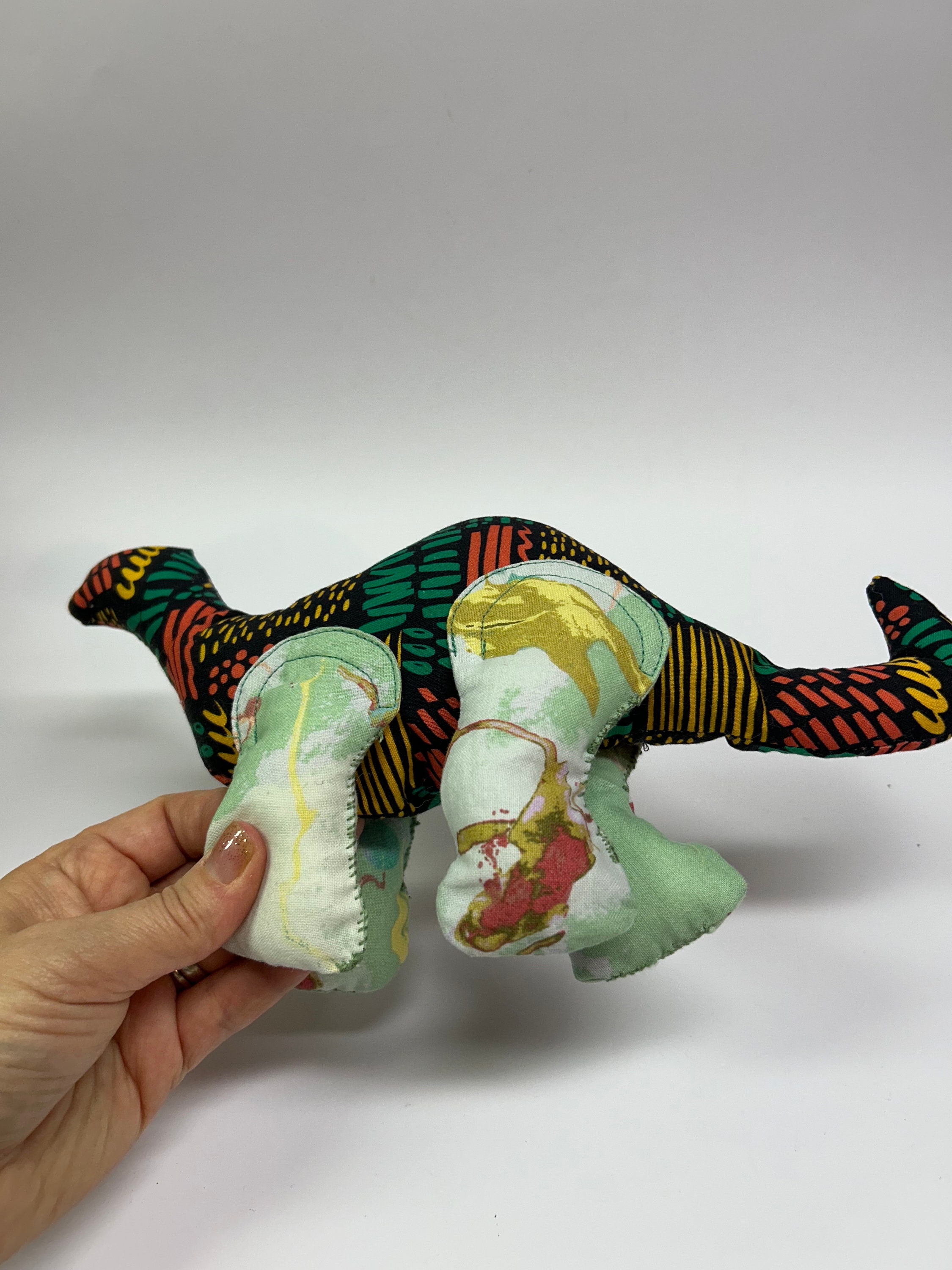 Handmade Brontosaurus Dinosaur Crazy Colors Plushie Toy - Etsy