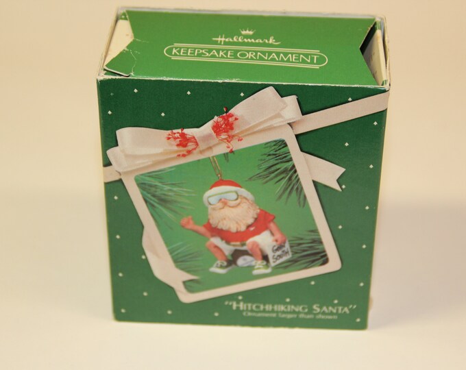 Hallmark Keepsake Ornament - 1983 - Hitchhiking Santa Goin' South VTG ...