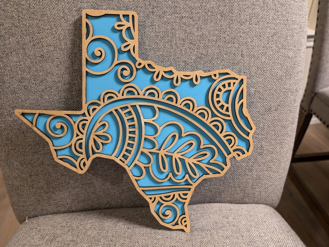 Wooden Fancy Texas Wall Decor - Etsy