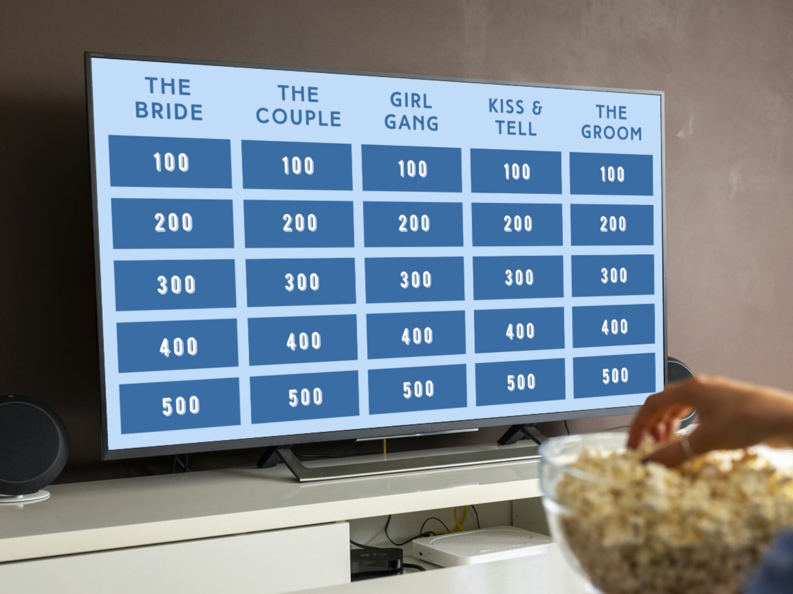 Bachelorette Jeopardy Game: Coastal Blue Editable Template (digital ...