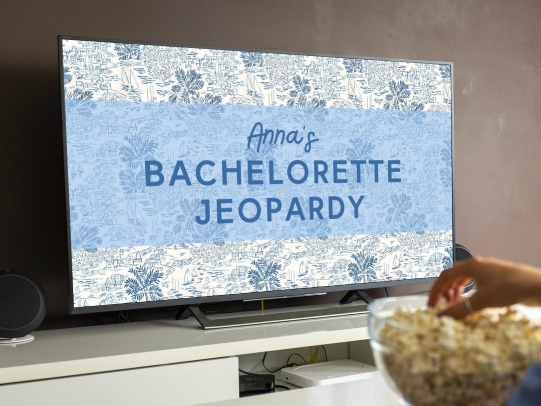 Bachelorette Jeopardy Game: Coastal Blue Editable Template (digital ...