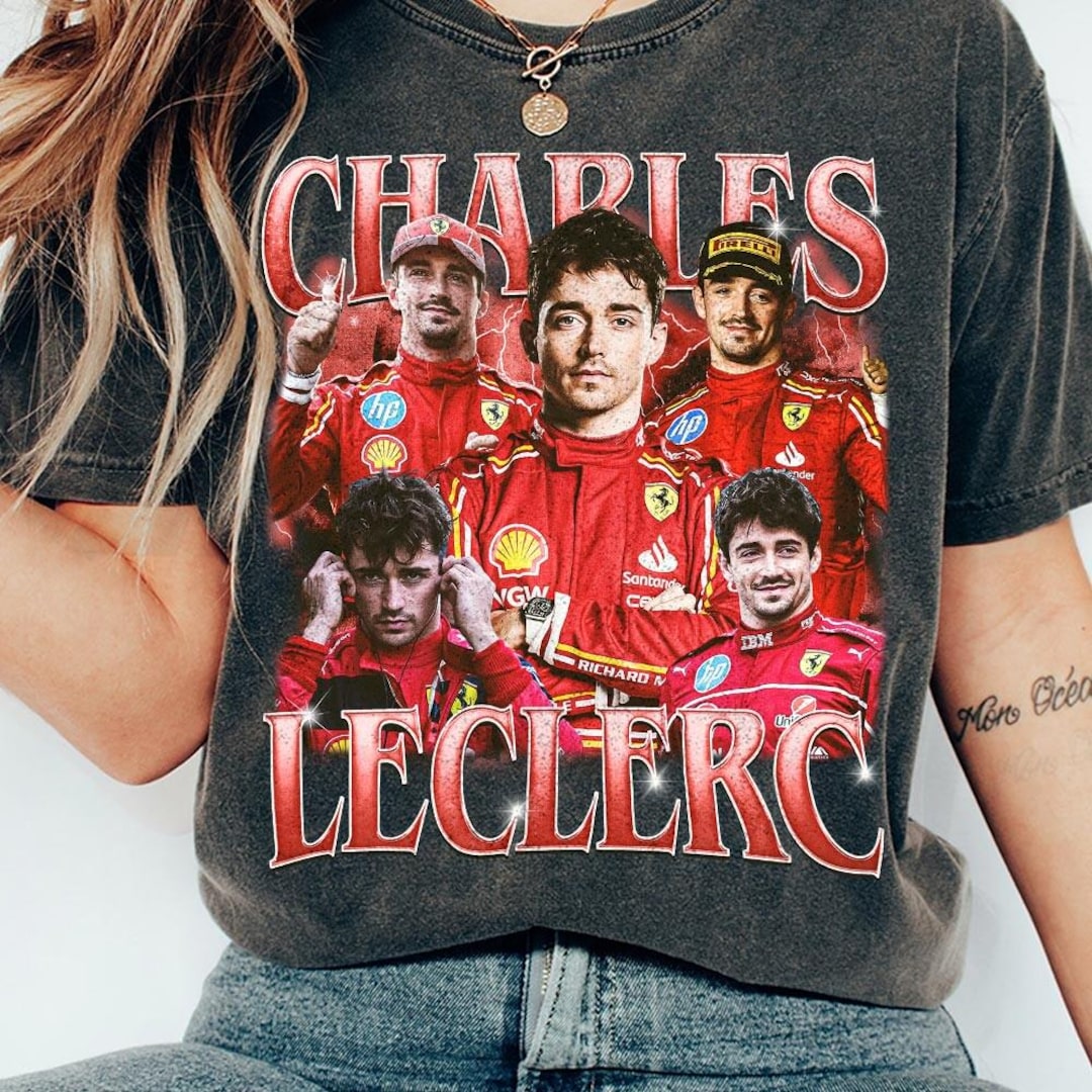 Limited Charles Leclerc Vintage T-shirt, Charles Leclerc Shirt, Gift ...