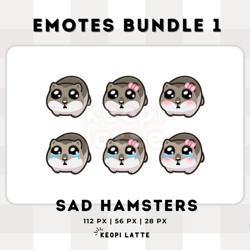 Sad Hamster With a Bow - Etsy