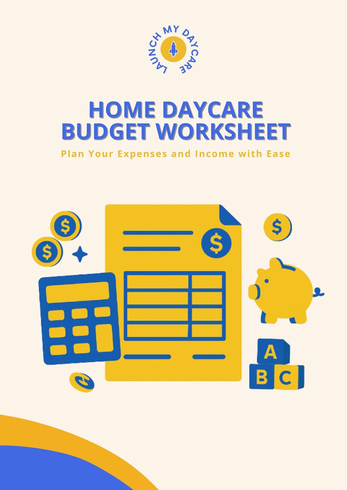 Home Daycare Budget Worksheet – Printable Monthly Expense & Income ...