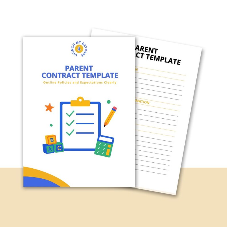 Parent Contract Template – Printable Daycare Agreement Form for ...