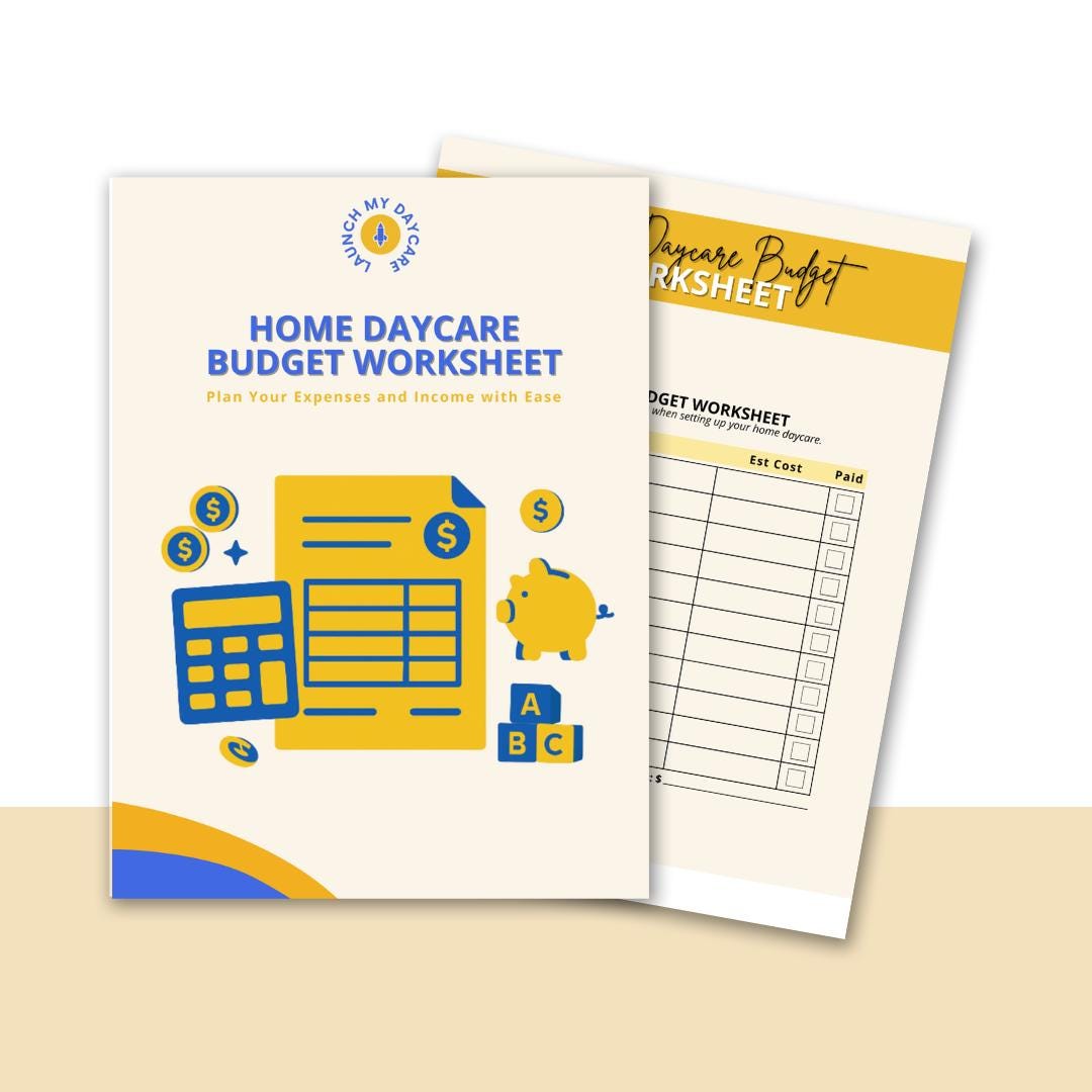 Home Daycare Budget Worksheet – Printable Monthly Expense & Income ...