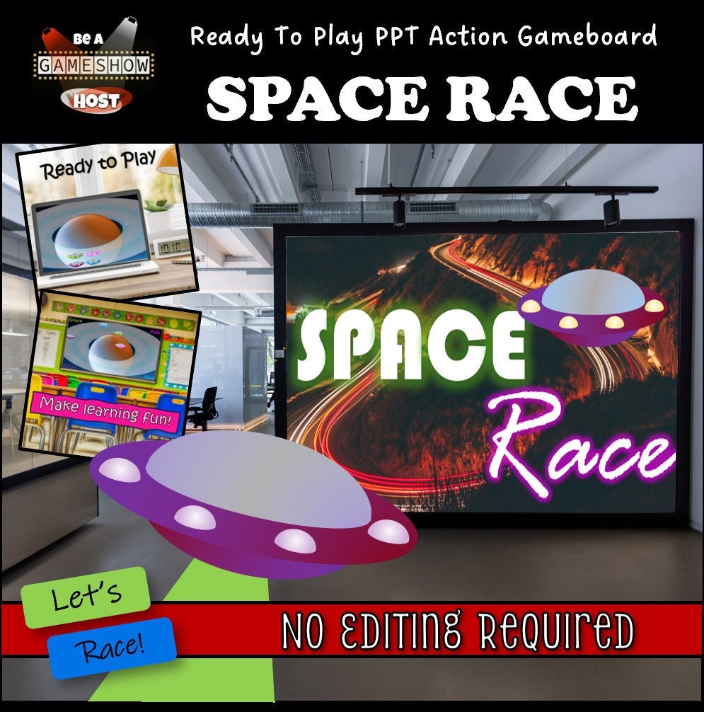 Powerpoint Game Scoreboard for All Ages: Space Race (with Ufos ) - Etsy