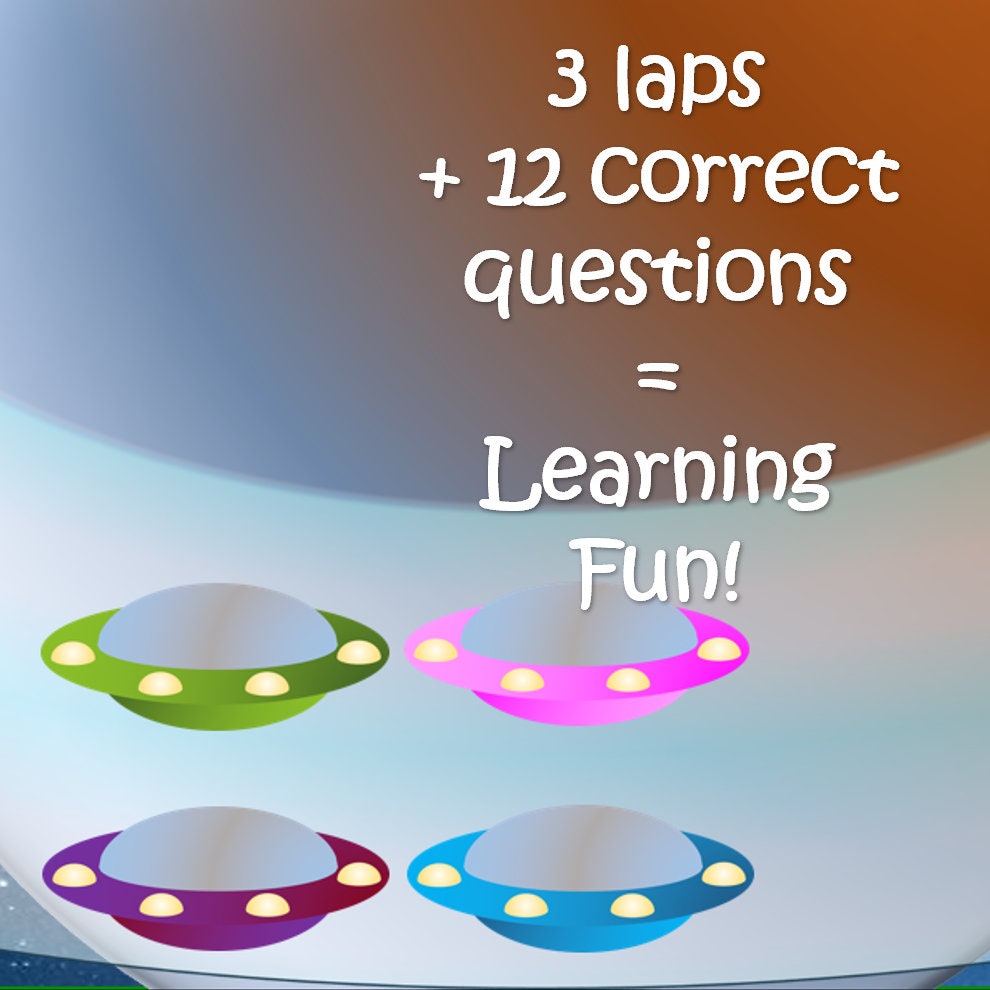 Powerpoint Game Scoreboard for All Ages: Space Race (with Ufos ) - Etsy