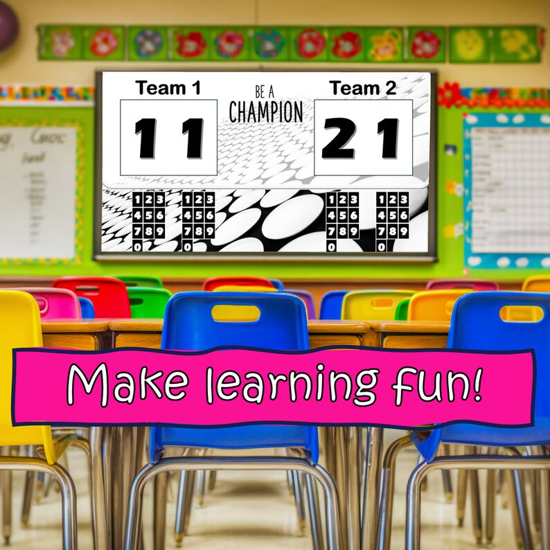 7 Quirky and Colorful PPT Scoreboards: Be A Game Champion - Etsy