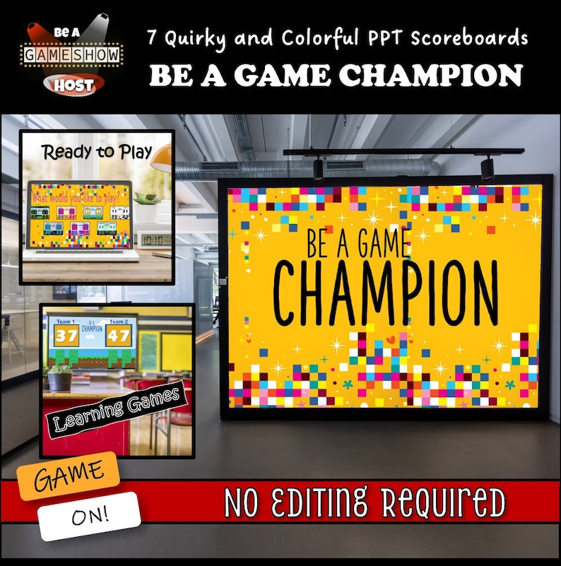7 Quirky and Colorful PPT Scoreboards: Be A Game Champion - Etsy