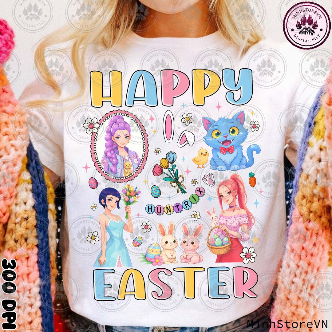 Happy Easter K-pop Png, Kpop Bunny Png, Kpop Easter Gift, Girl Band ...