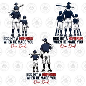 Personalized Dad Baseball Png, God Hit A Homerun When He Made You My ...