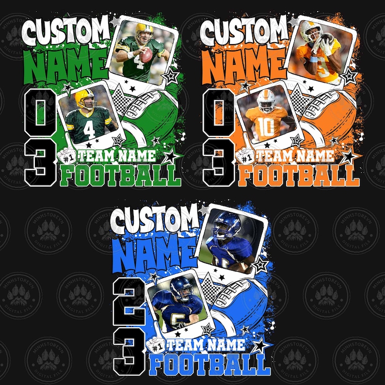 Custom Canva Template Fall Football Photo Insert Png Bundle, Football ...