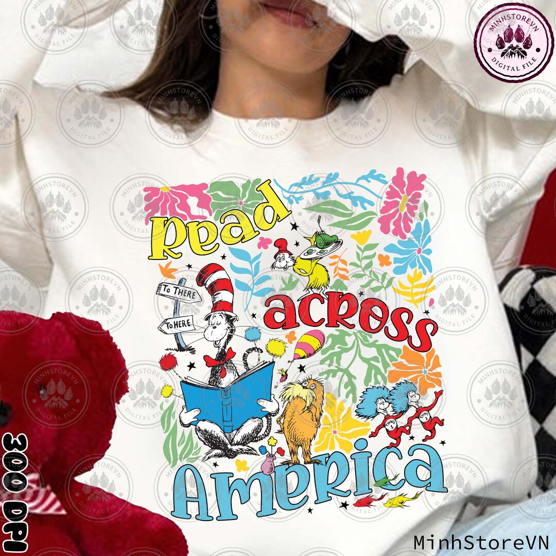 Read Across America Png, Read Across America Coquette Png, Read Friends ...