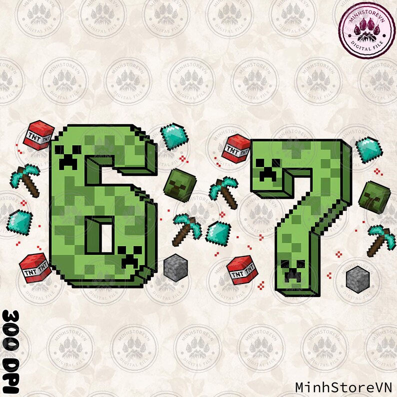 Six Seven Meme PNG, Viral 6 7 Numbers Phrase Clipart, Funny Retro Gen Z ...