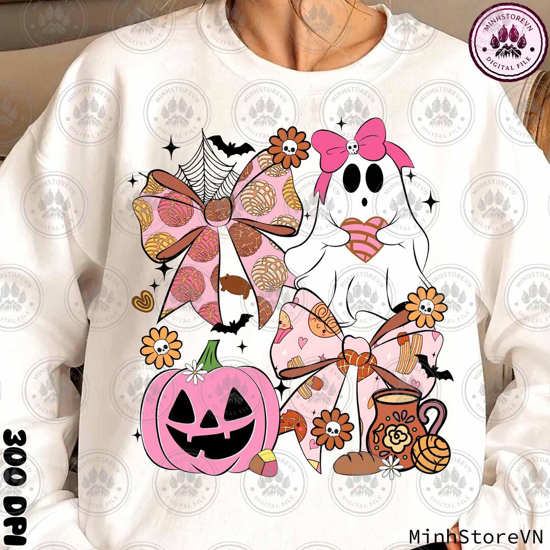 Halloween Mexican Png, Mexican Conchas Ghost Png, Halloween Conchas Png ...