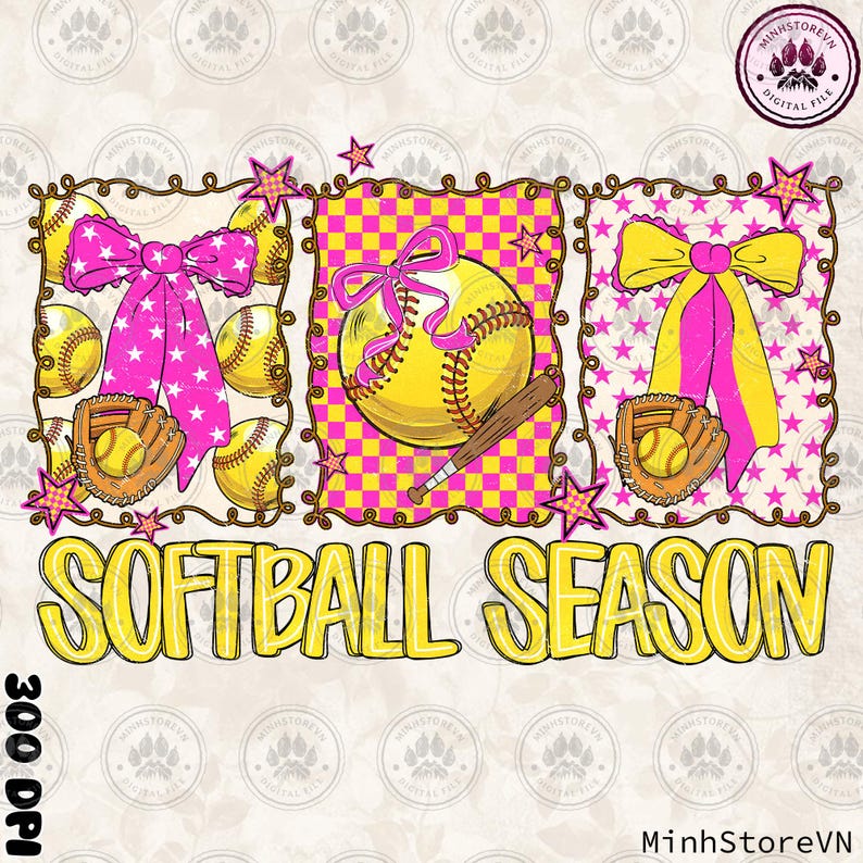 Softball Coquette Png, Game Day Softball PNG, Floral Softball Bow Png ...
