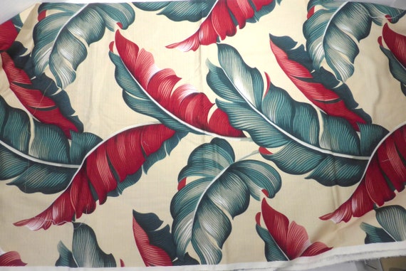 Trendtex Fabrics Hawaiian Tropical Foliage Tam Background | Etsy