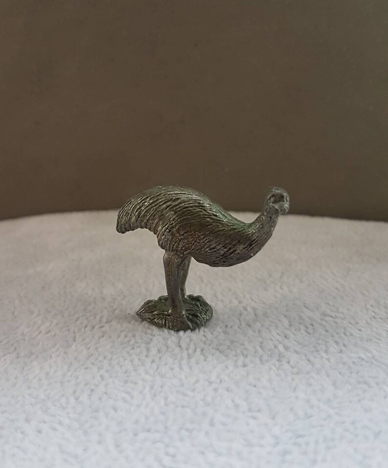 Vintage Miniature Collectable Metal Emu Figure | Etsy
