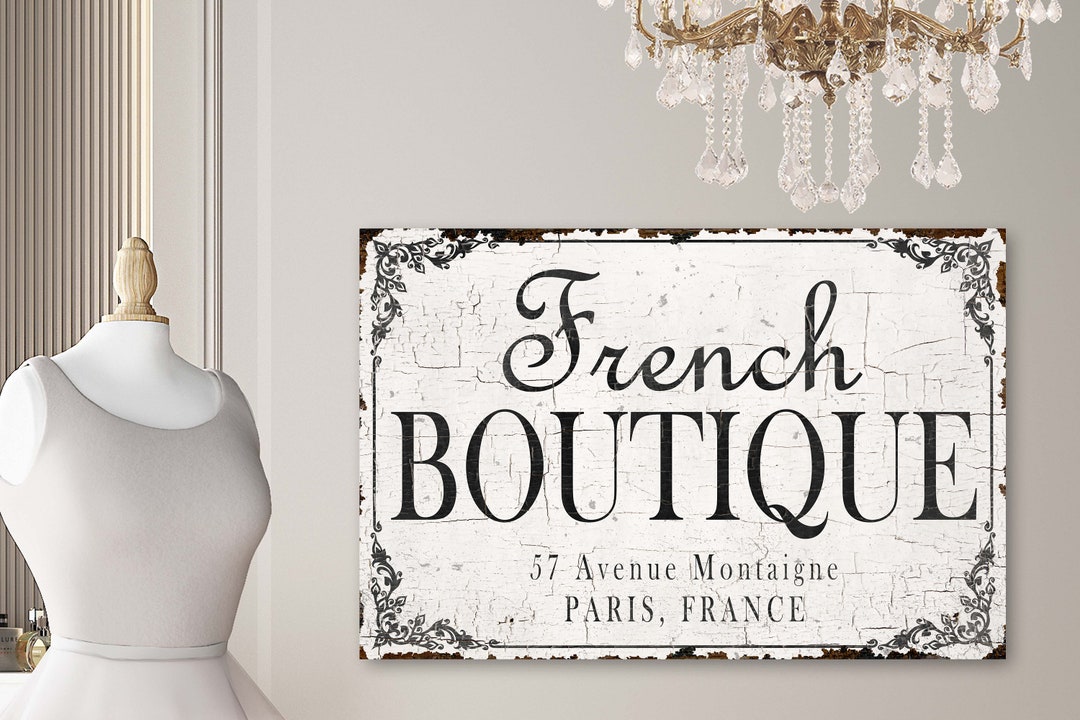 FRENCH BOUTIQUE Vintage Signs Dressing Room Sign French Country Wall ...