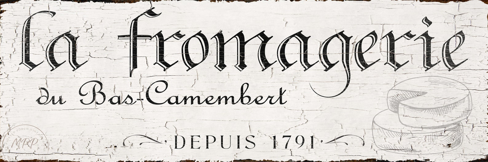 French Country Decor La Fromagerie Vintage Cheese Shop Sign French ...