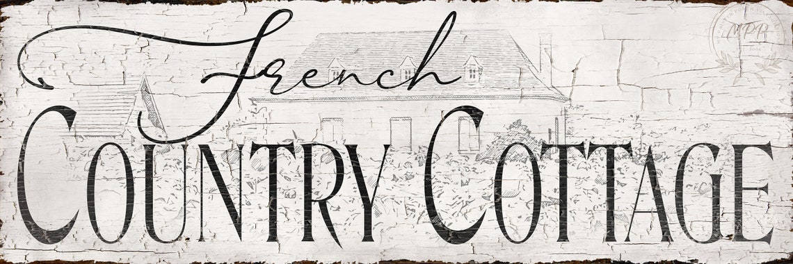 French Country Cottage Decor Vintage Sign French Country Kitchen Wall ...
