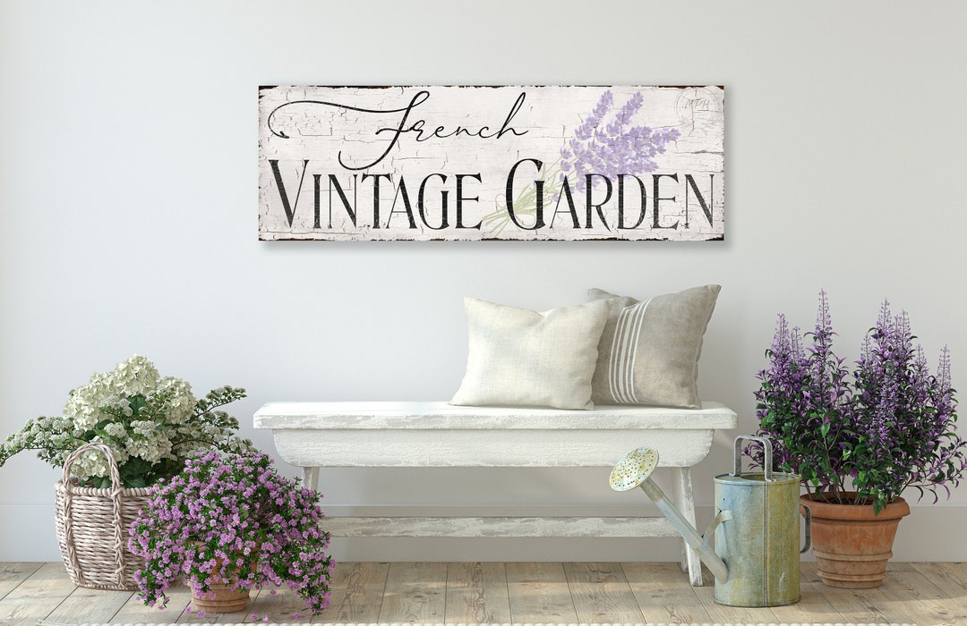 French Country Vintage Garden Cottagecore Sign Inspired Home Wall Decor ...