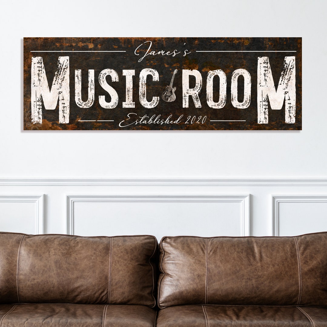 Music Room Wall Art Decor Personalized Gift for Him Music Lover ...