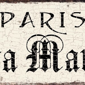 PARIS Wall Art France Country Market Sign Paris FLEA MARKET Vintage ...