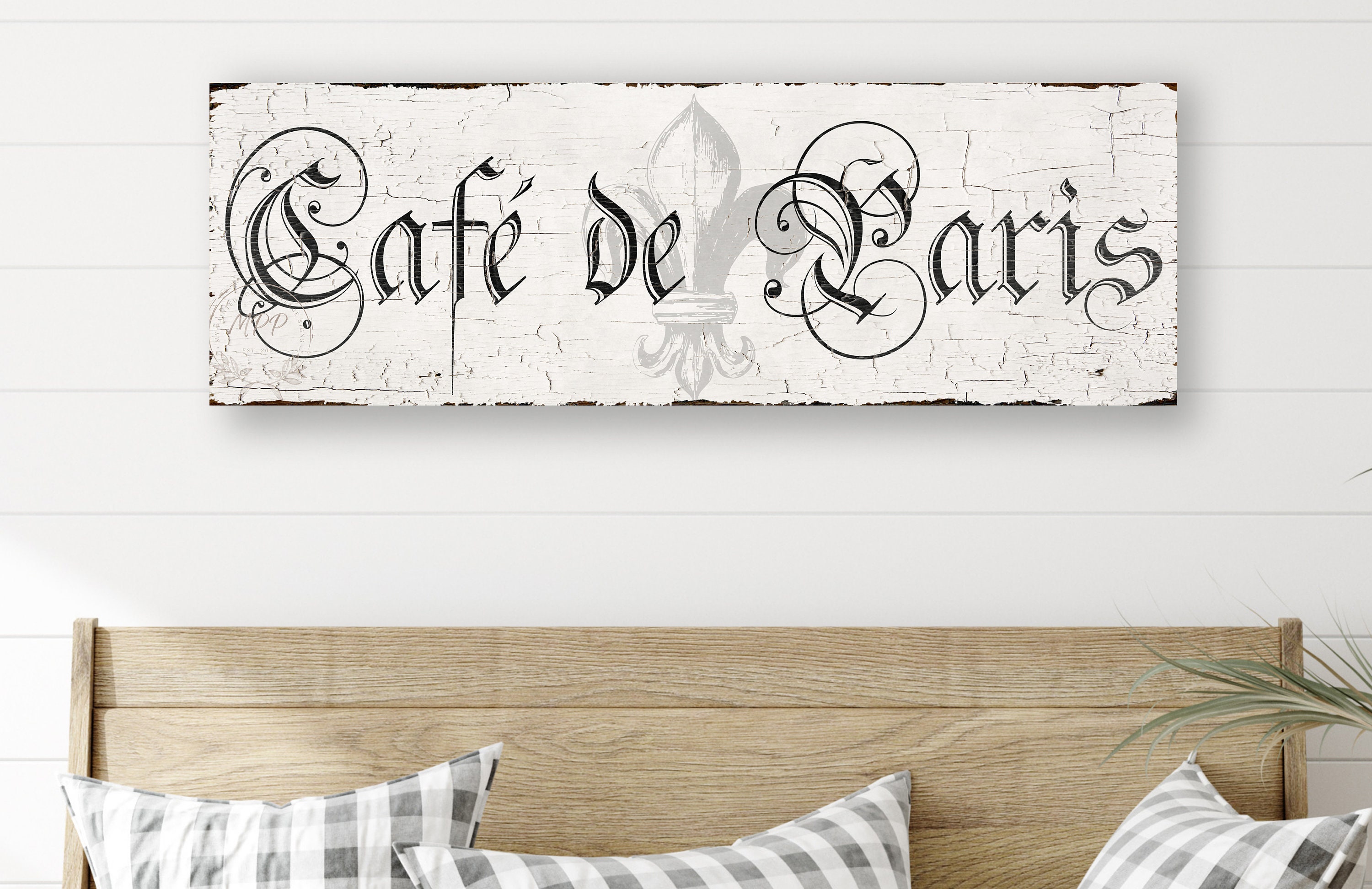 French Country Wall Decor CAFE DE PARIS Sign Vintage French - Etsy